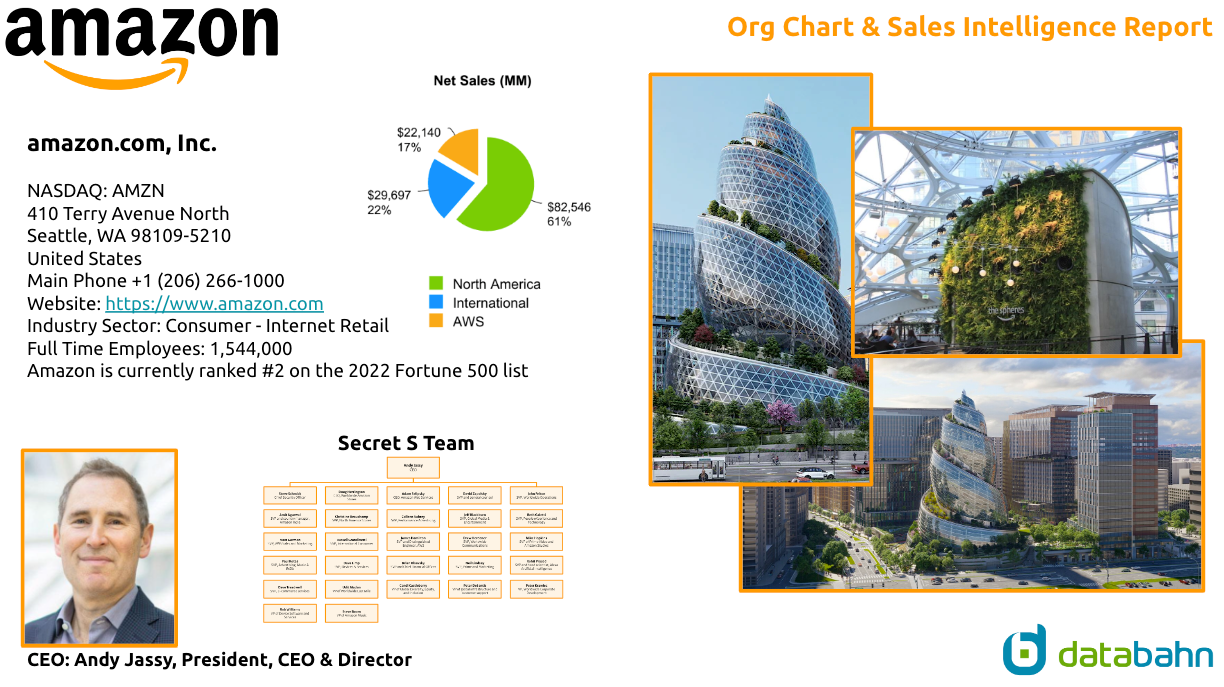 Amazon Org Chart and Sales Intelligence Report – databahn, LLC